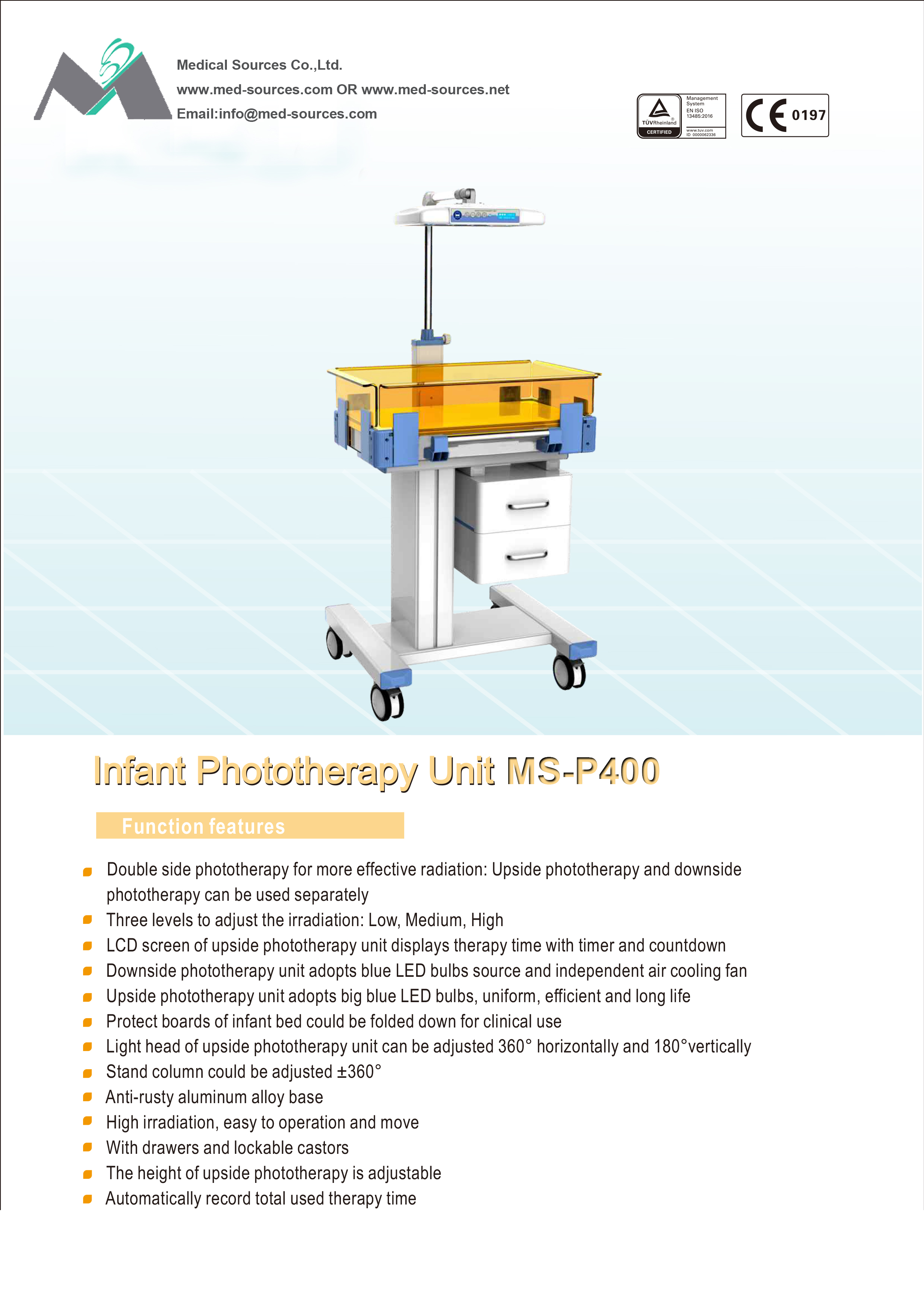 MS-P400 Infant Phototherapy Unit - Buy Phototherapy Lamp, Phototherapy ...